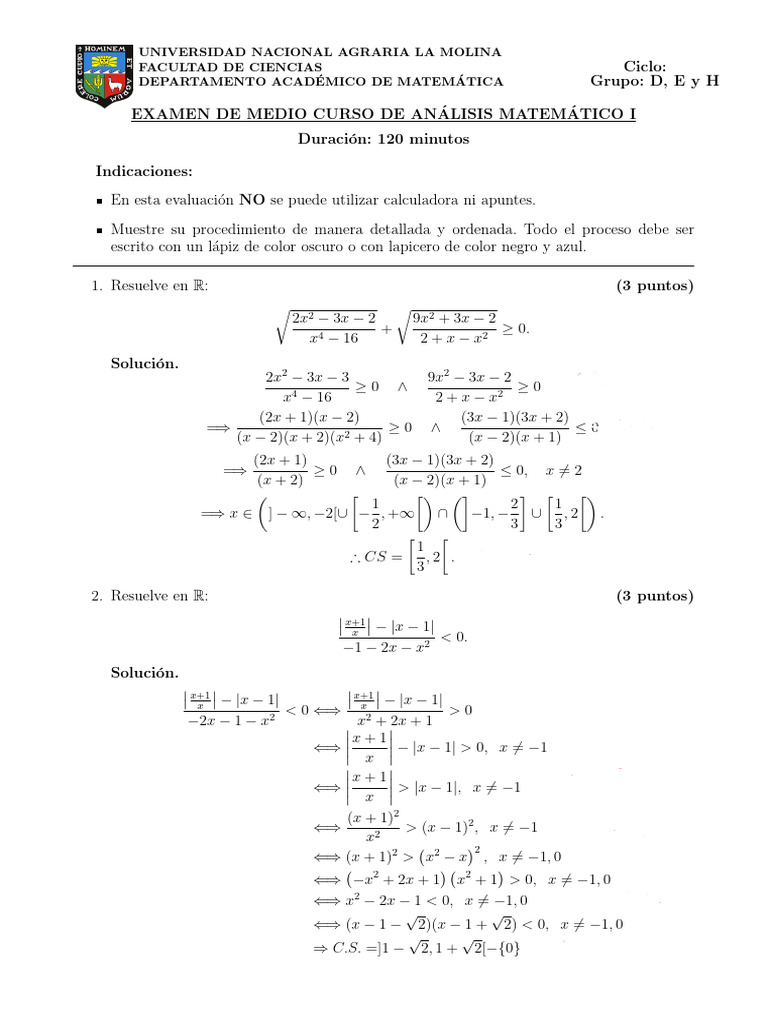 Soluc Emc - Am1-2022-I | PDF | Matemáticas
