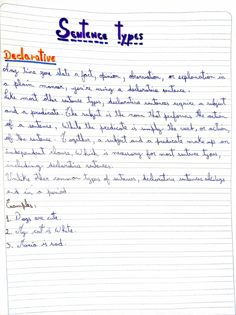 Sentence Types | PDF