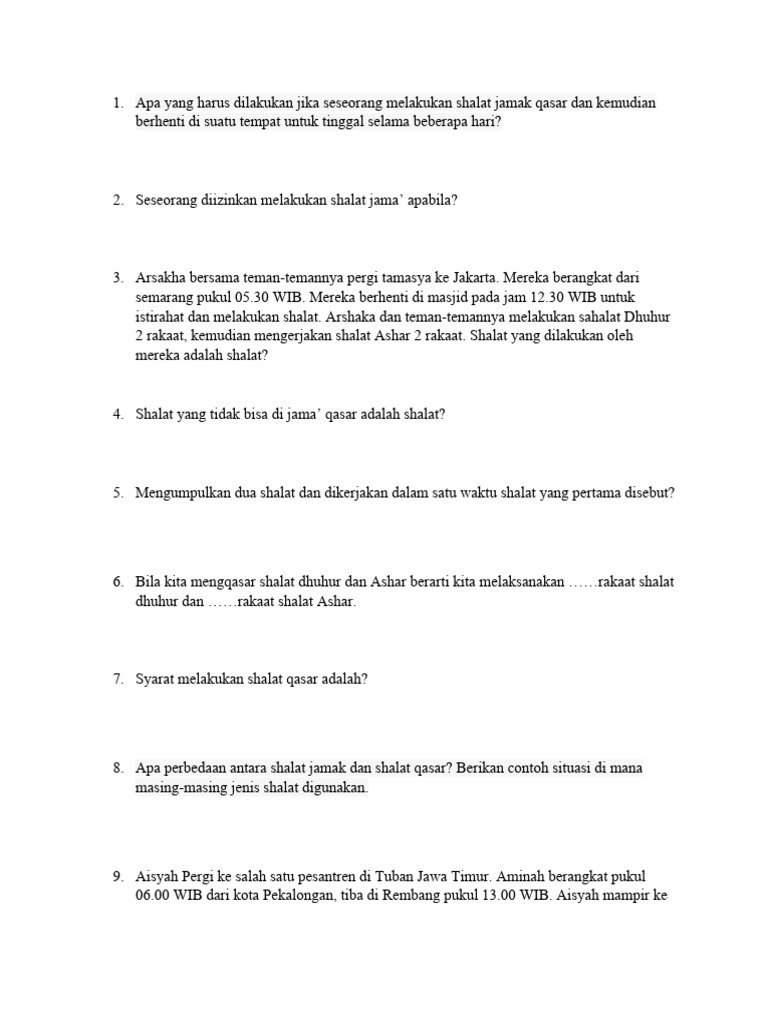 FIKIH Jama' Qasar | PDF FIKIH Jama' Qasar | PDF