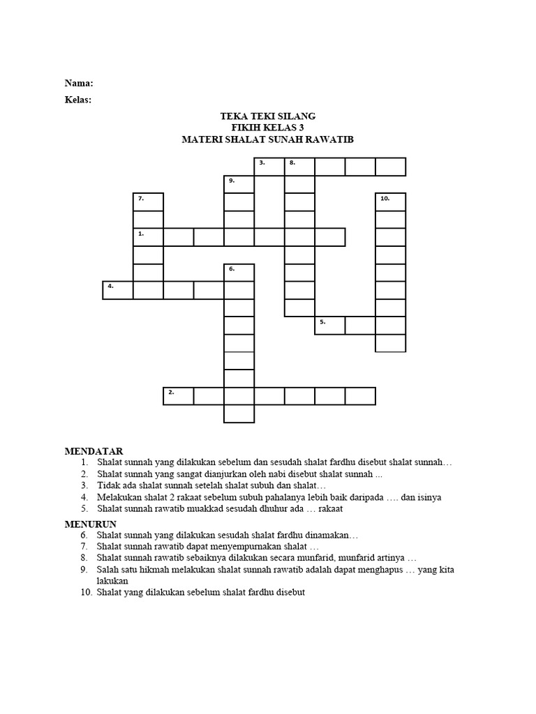 FIKIH TTS (Shalat Rawatib) | PDF