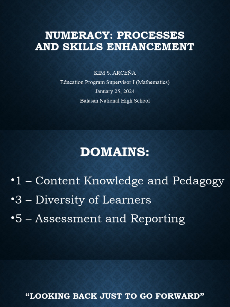 Numeracy Process & Skills Enhancement | PDF