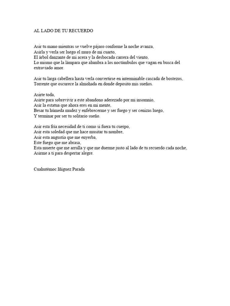 Al Lado de Tu Recuerdo | PDF