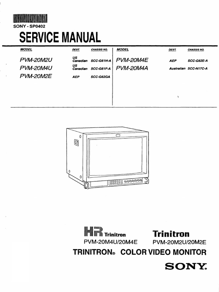 Sony PVM 20M2 - 20M4 - Service Manual | PDF