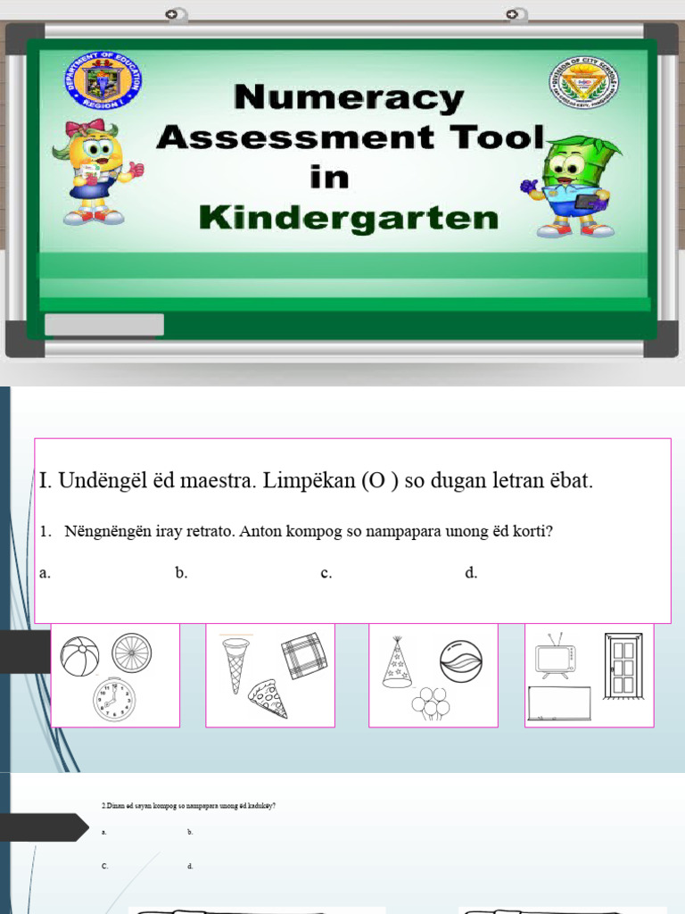 Numeracy Assessment Tool - K | PDF