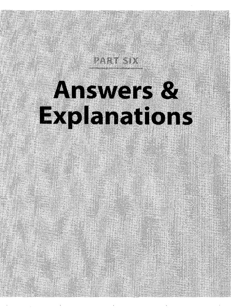 Sat Answers and Explanations | PDF