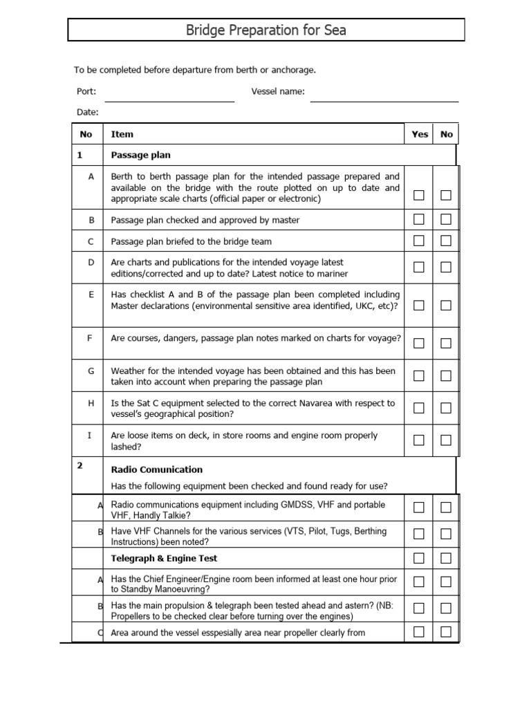 Cklist | PDF | Navigation | Ships