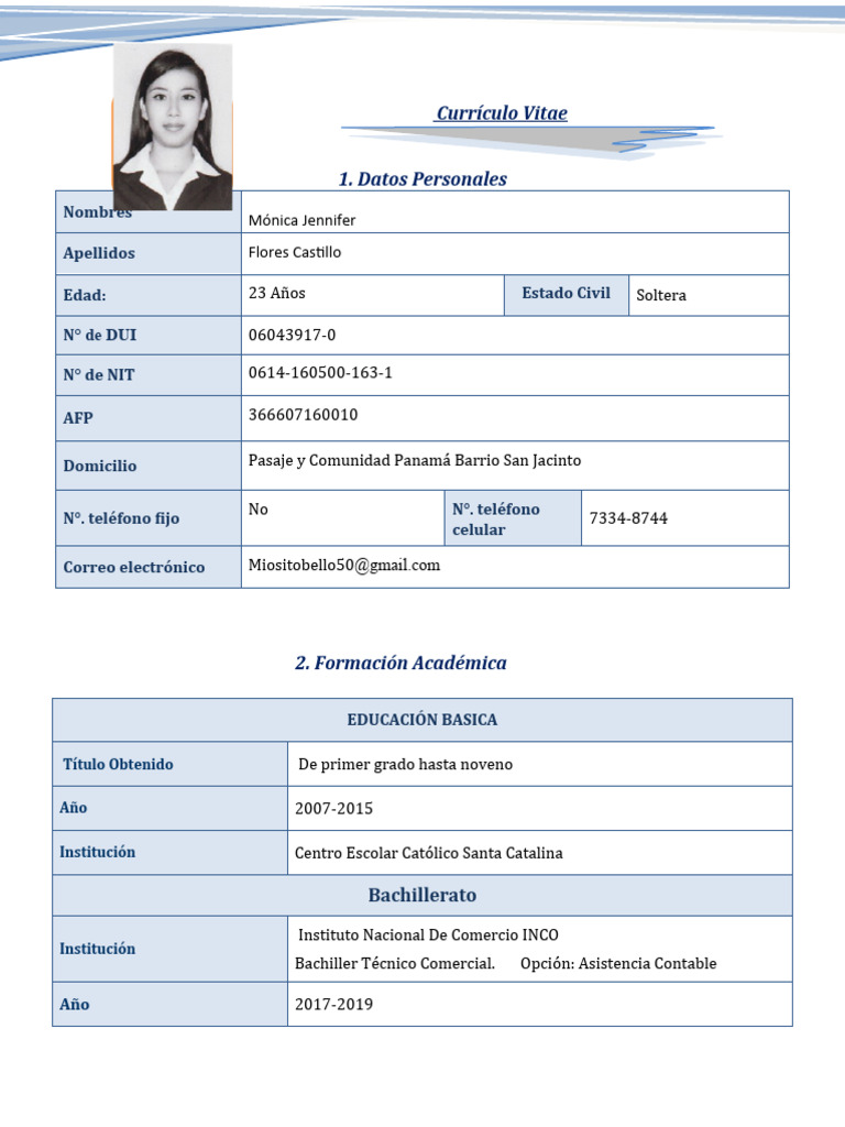 CV Monica Flores (3 | PDF