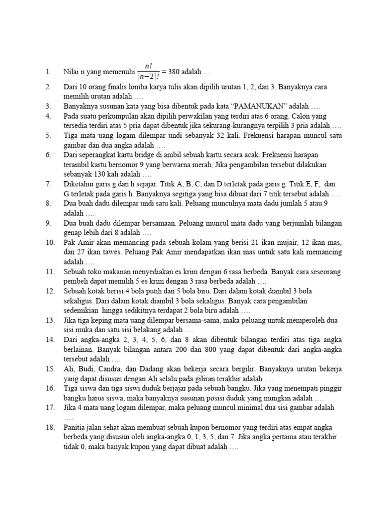 Soal Remedial Ass Genap - 110851 | PDF