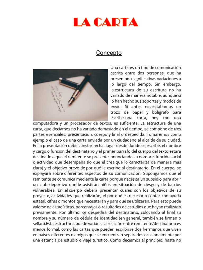 T1 La Carta | PDF | Estudios de idiomas extranjeros