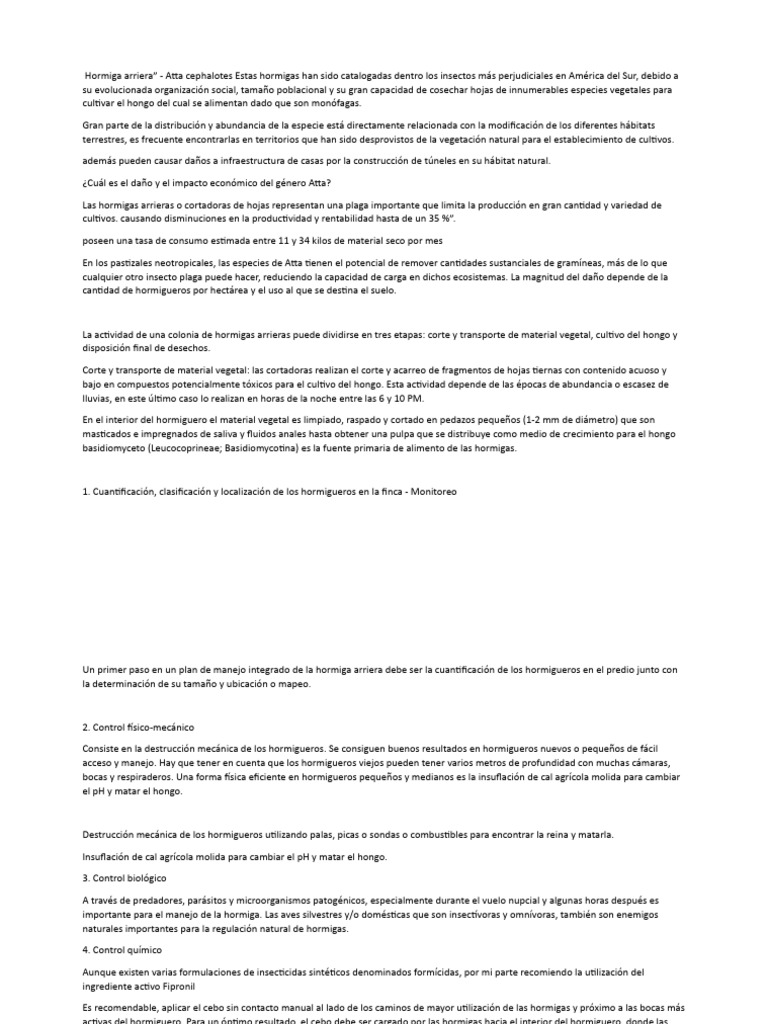 Hormiga Arriera | PDF | Hormiga