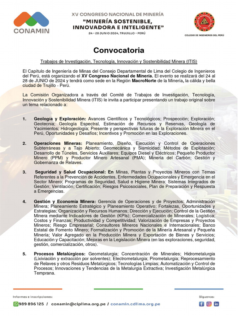 Convocatoria Itis 2024 | PDF