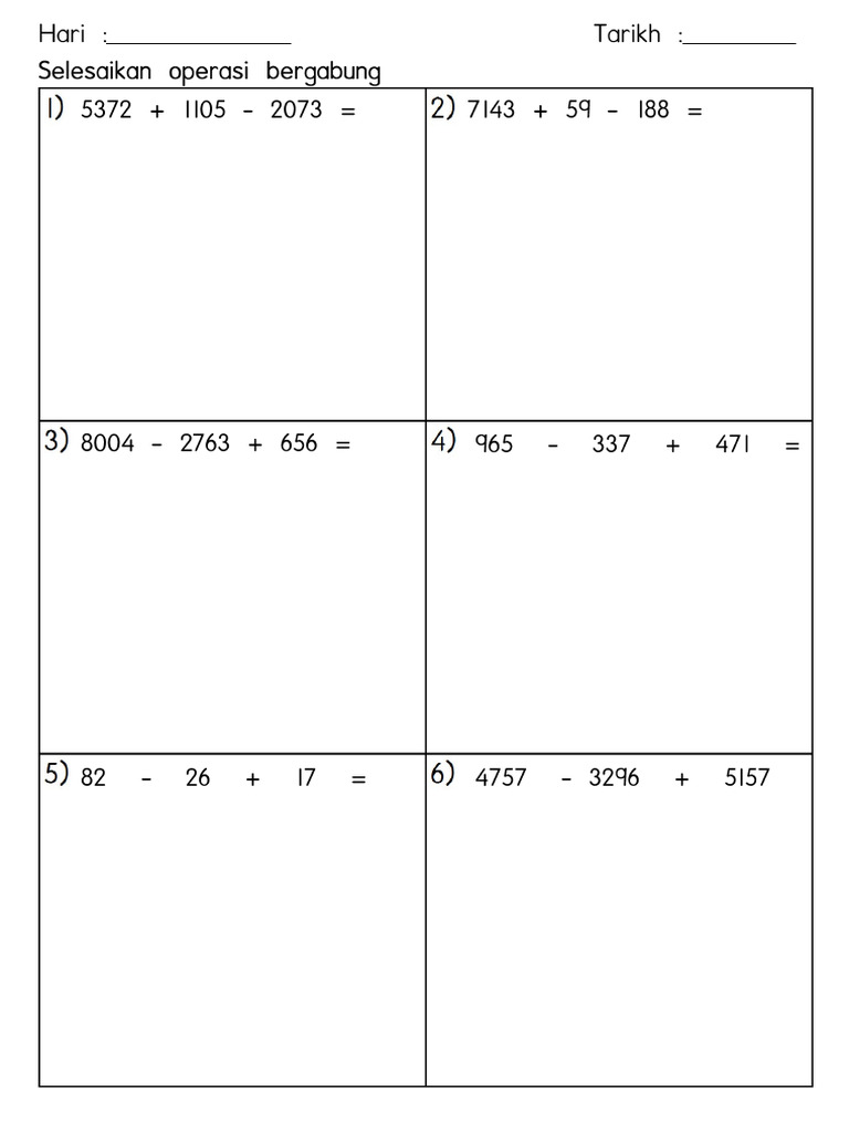 Latihan Operasi Bergabung | PDF