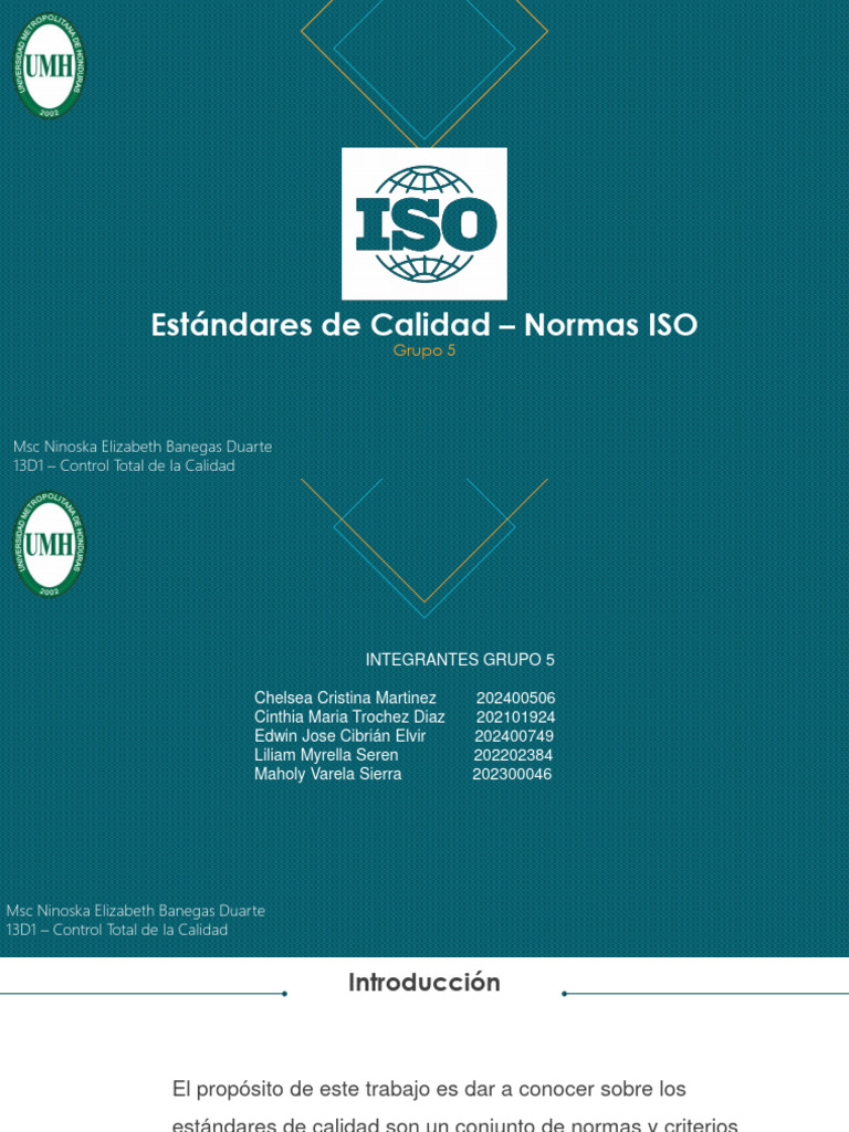 Normas ISO-Grupo 5 Presentacion | PDF
