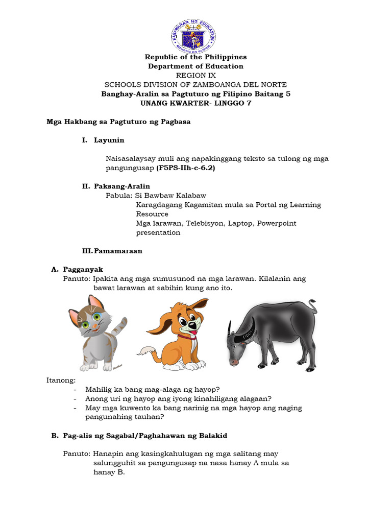 FILIPINO-5-Q1-W7 | PDF