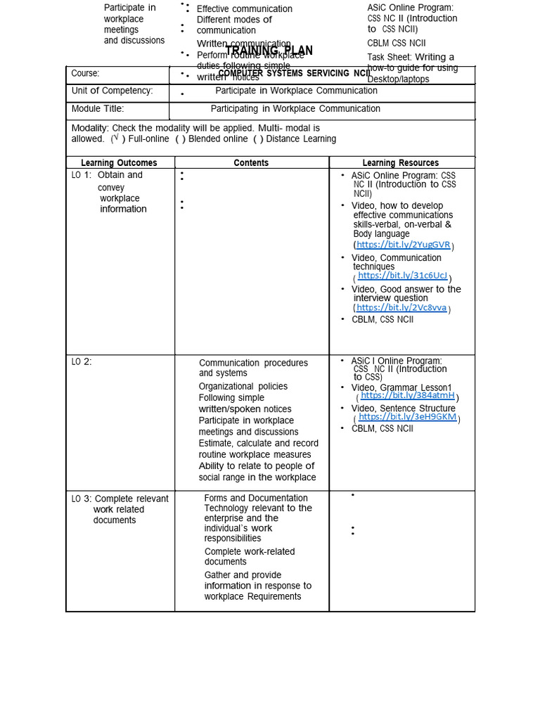 Training-Plan-Basic-Competencies ASiC CSS | PDF | Occupational Safety And Health | Risk