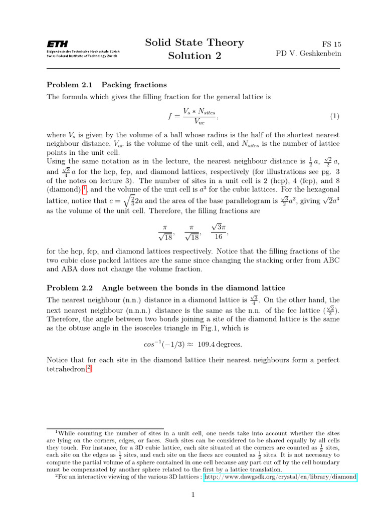 Solution 2 | PDF | Crystal Structure | Matrix (Mathematics)