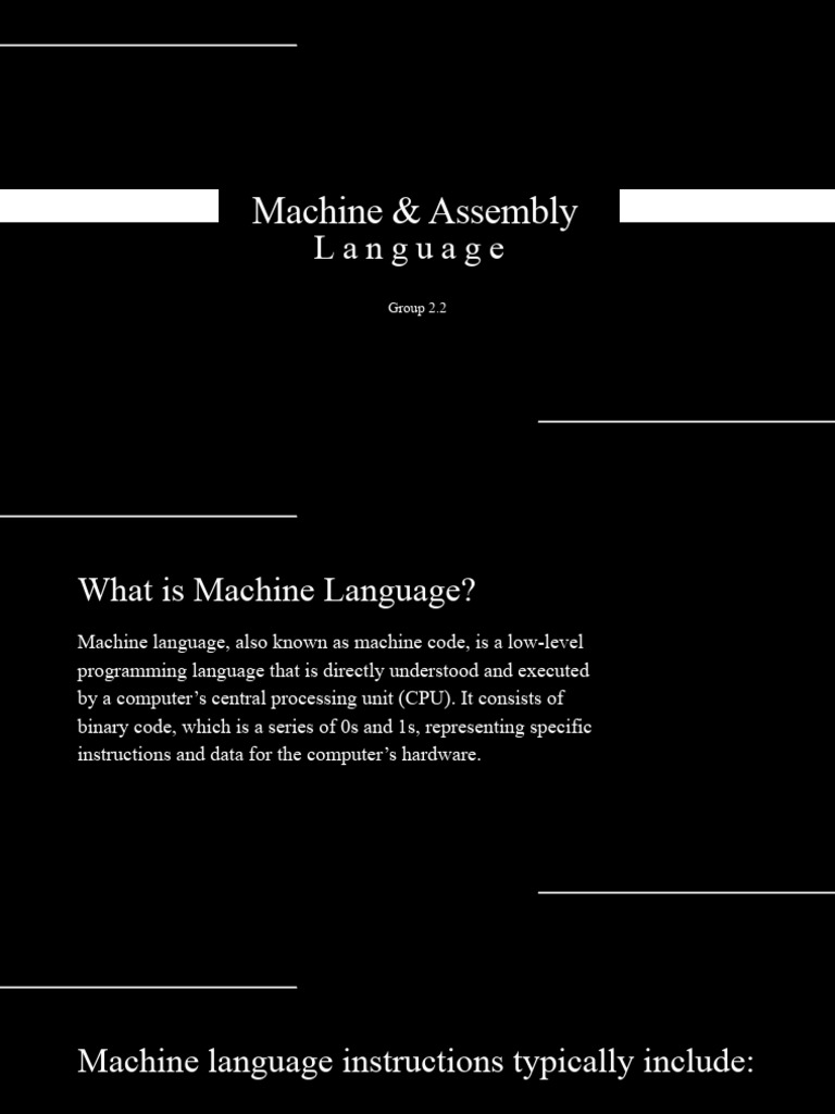 Machine and Assembly Language | PDF | Assembly Language | Computing Machine and Assembly Language | PDF | Assembly Language | Computing