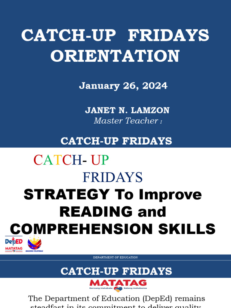 Catch-Up Fridays: Enhancing Reading Skills | PDF | Learning | Teachers