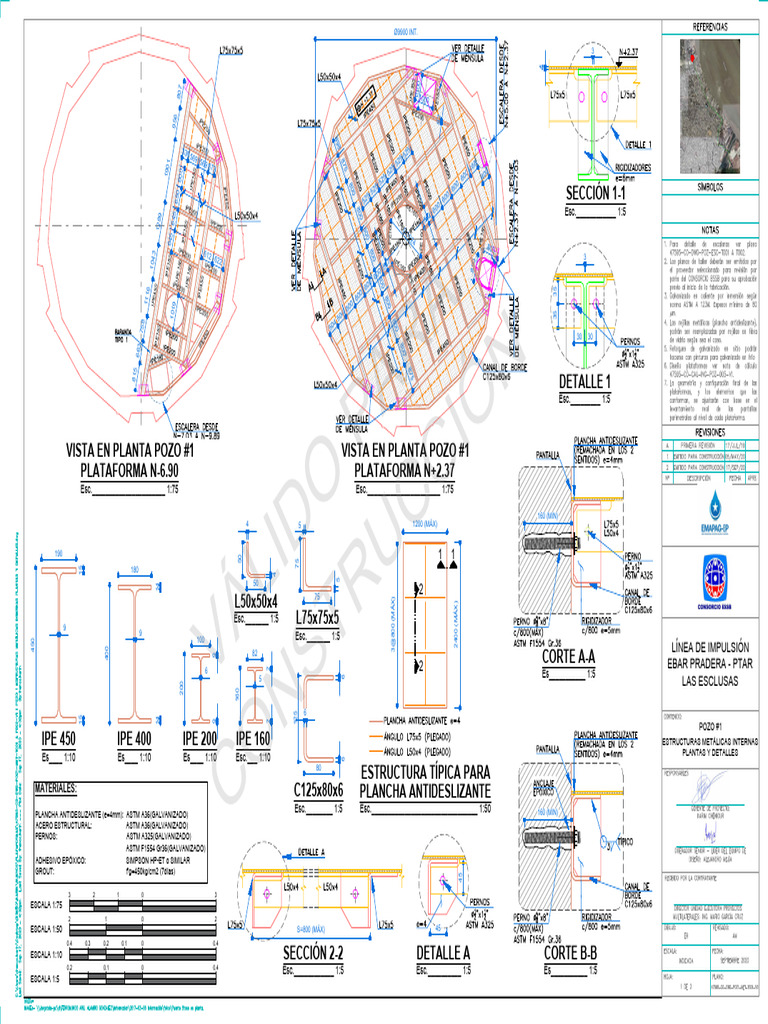 47595-Co-dwg-poz1-Met-t001 A t002-V2 I Pozo 1 Estructuras Metálicas ...