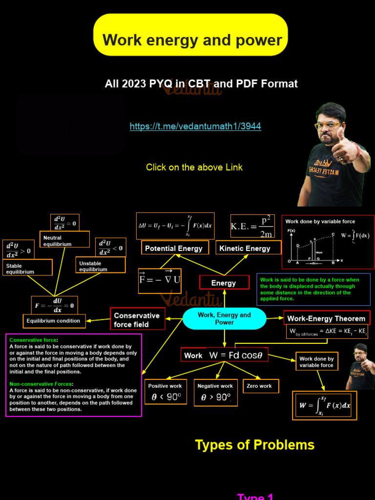 Work Energy and Power: All 2023 PYQ in CBT and PDF Format | PDF | Force ...