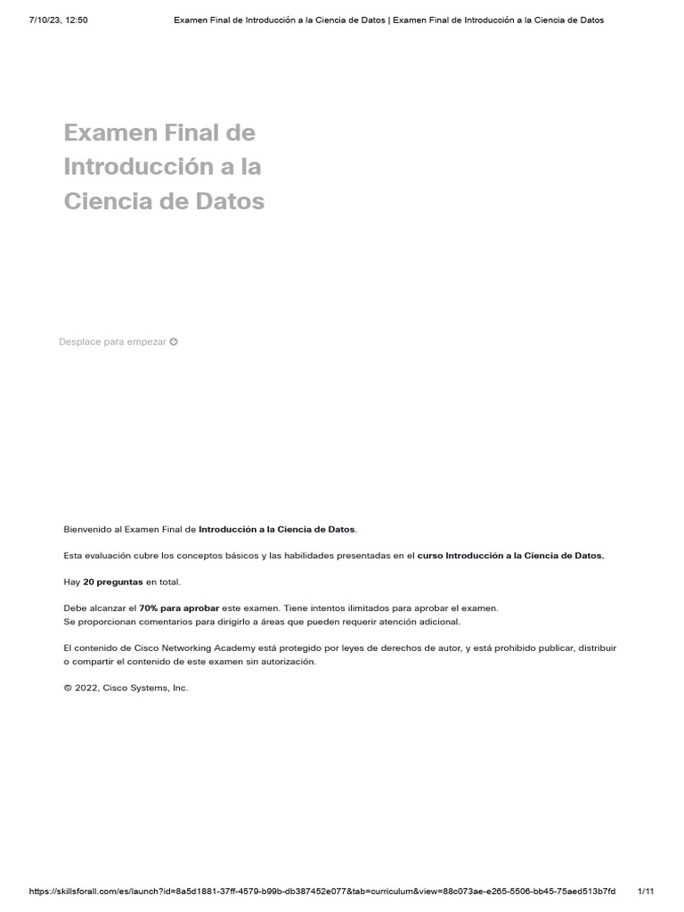 Cisco Skills For All | PDF | Big Data | Ciencia de datos