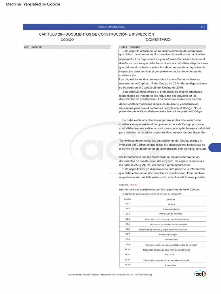 Aci 318-19-517-560 Esp | PDF | Hormigón | Cemento