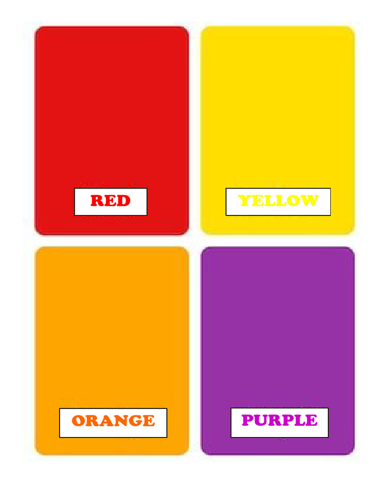 COLORS Flashcards | PDF