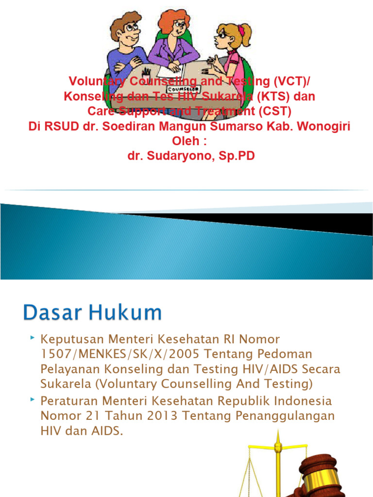 Materi HIV VCT-CST DR - Sudaryono, SPPD 1 | PDF | Pengembangan Diri