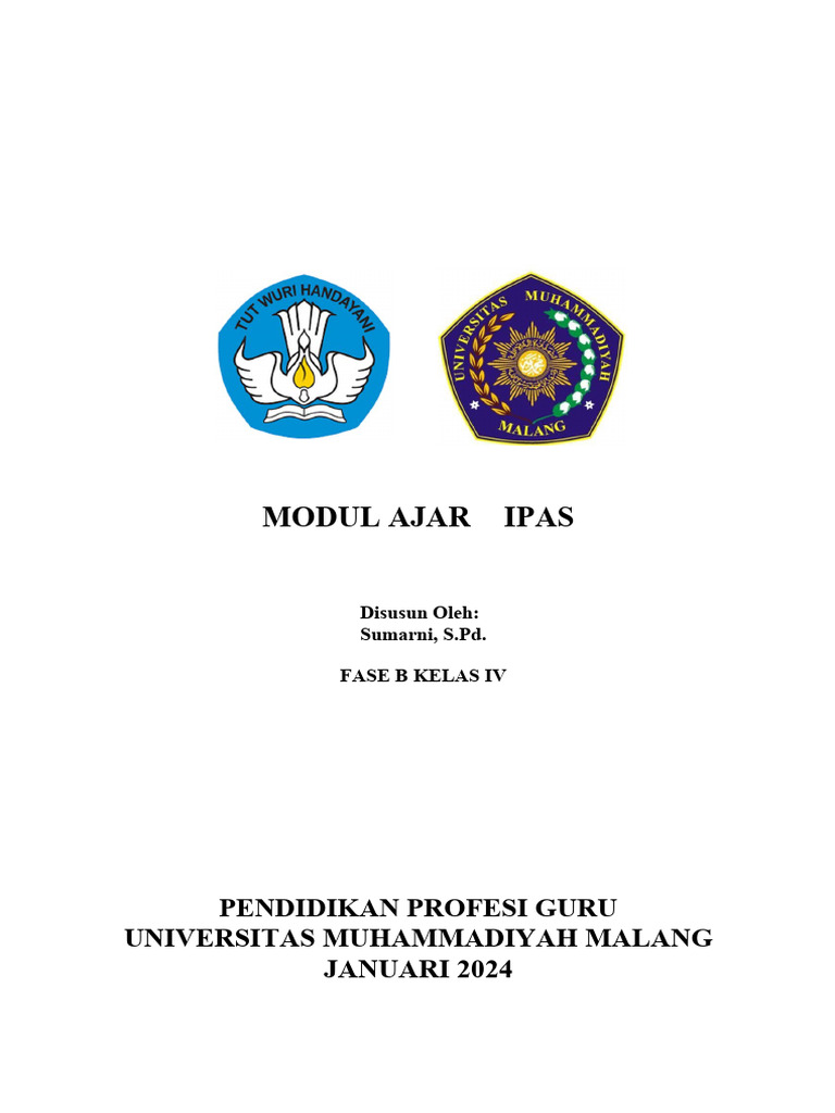 Modul Ajar Ipas Kenampakan Alam - Sumarni (Revisi) | PDF | Karier & Perkembangan