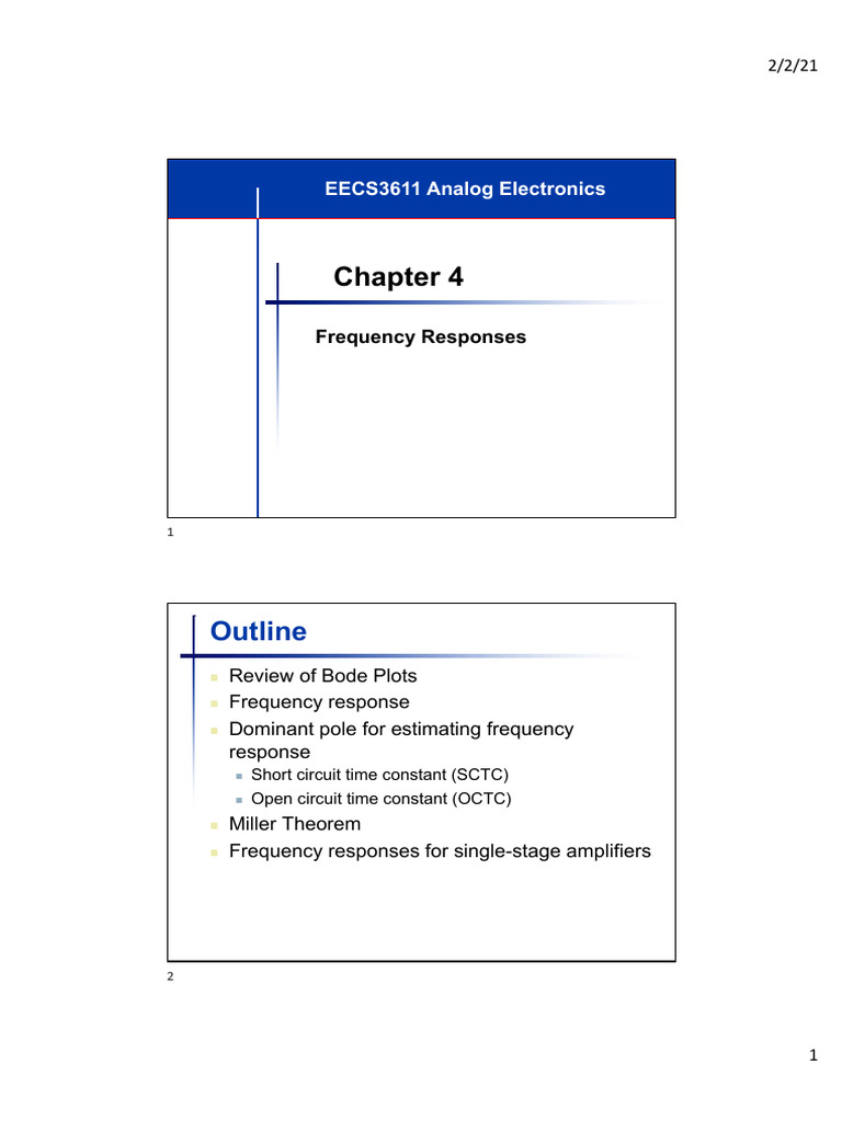 EECS3611 Chapter4 | PDF | Electrical Network | Capacitor