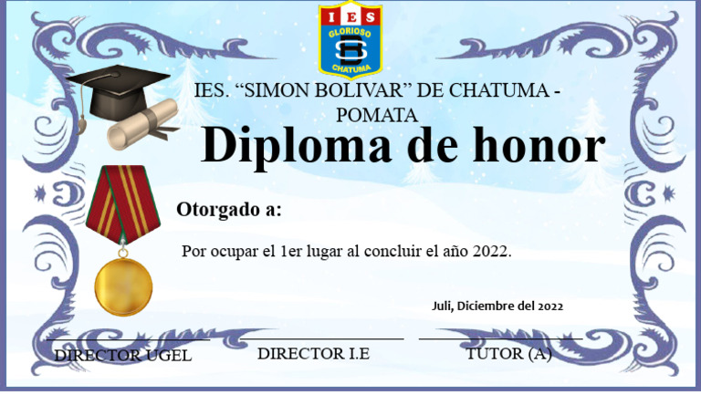 Diplomas Primero Puestos Simon Bolivar | PDF