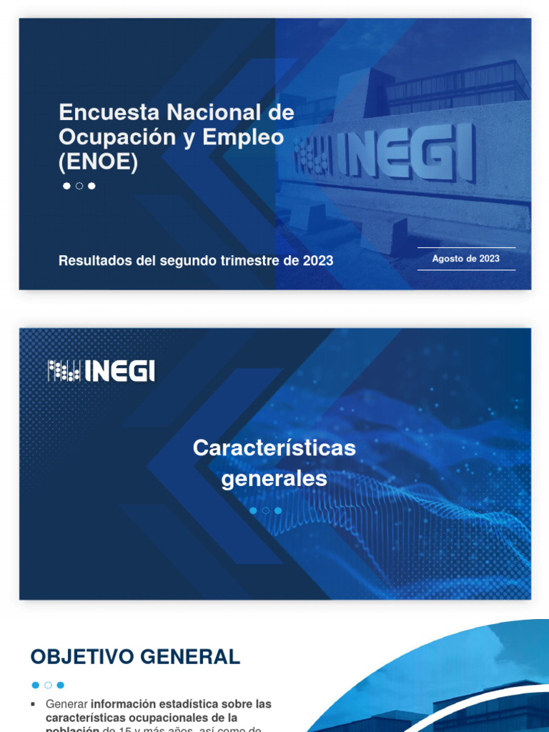 Enoe Presentacion Ejecutiva Trim2 2023 | PDF | Ciencias económicas | Producción y fabricación