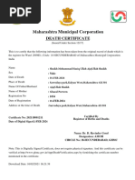 Pakistan Death Certificate | PDF