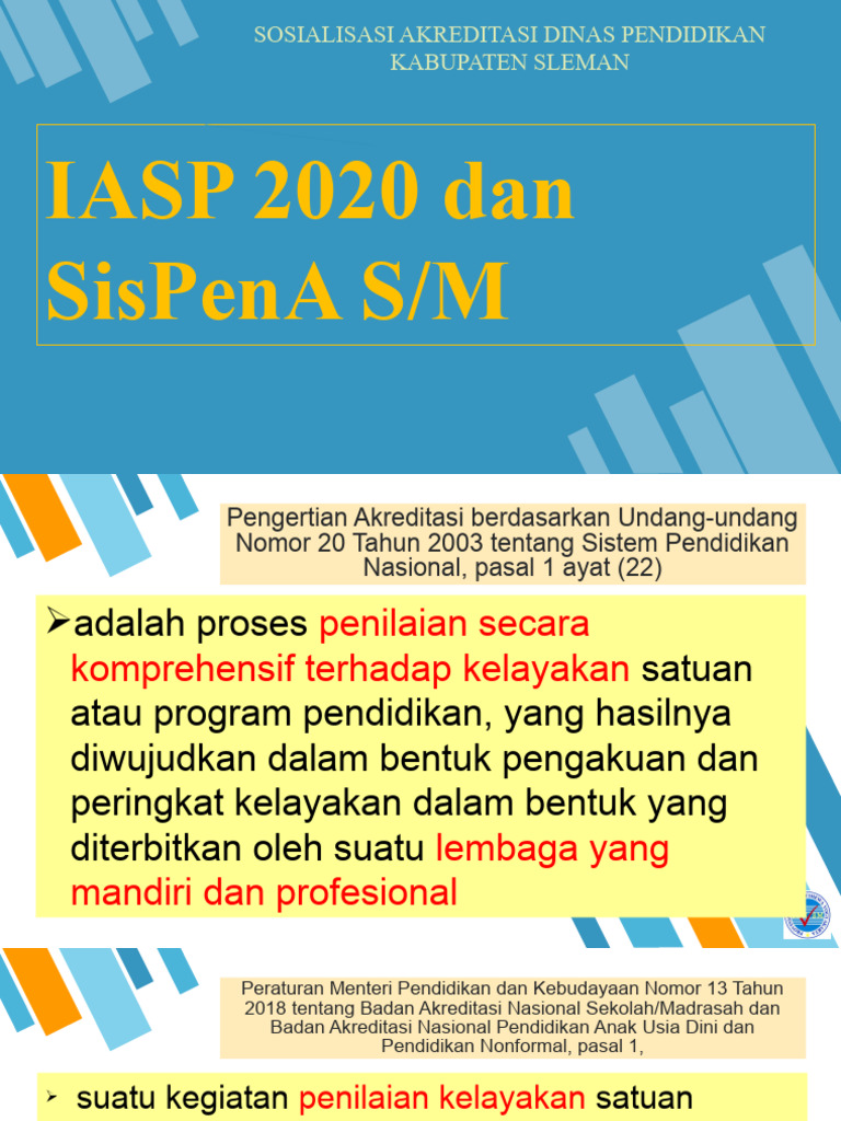 Materi 1. Iasp 2020 Dan Sispena SM (Autosaved) | PDF