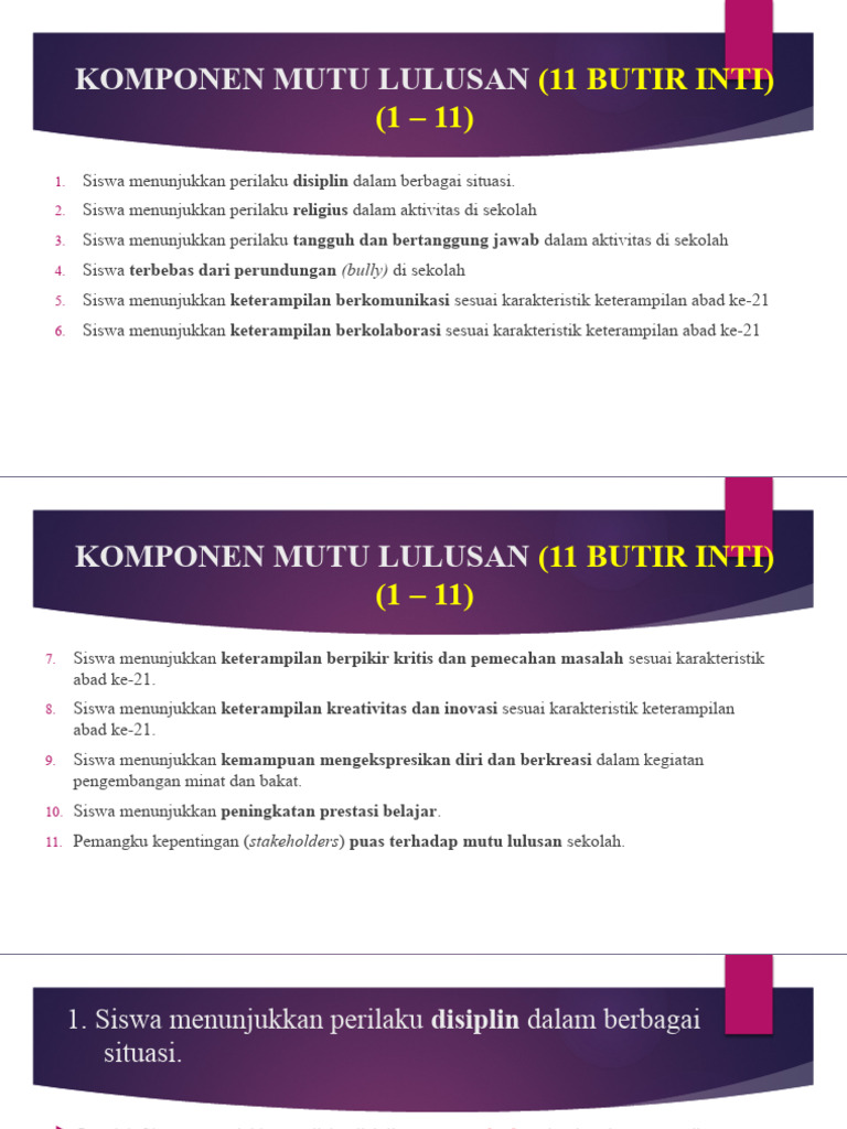 Komponen Mutu Lulusan | PDF