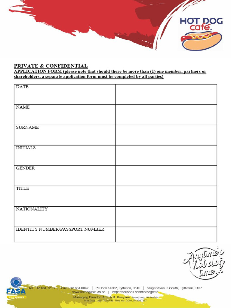 HDC - Application Form | PDF | Private Law