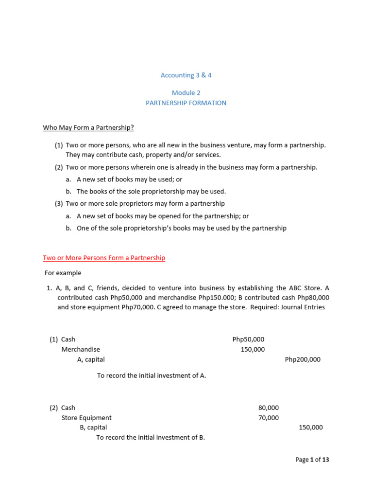 Accounting 3 & 4 Module 2 | PDF | Balance Sheet | Book Value