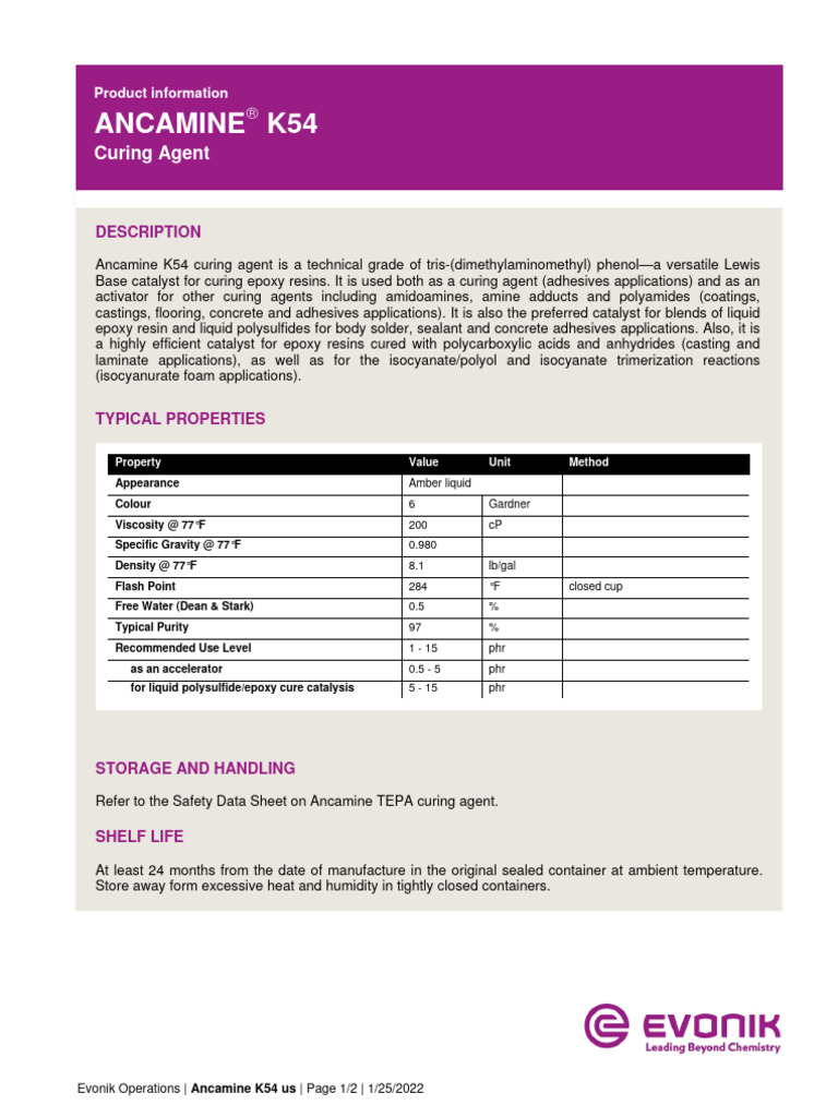 Ancamine k54 Us | PDF