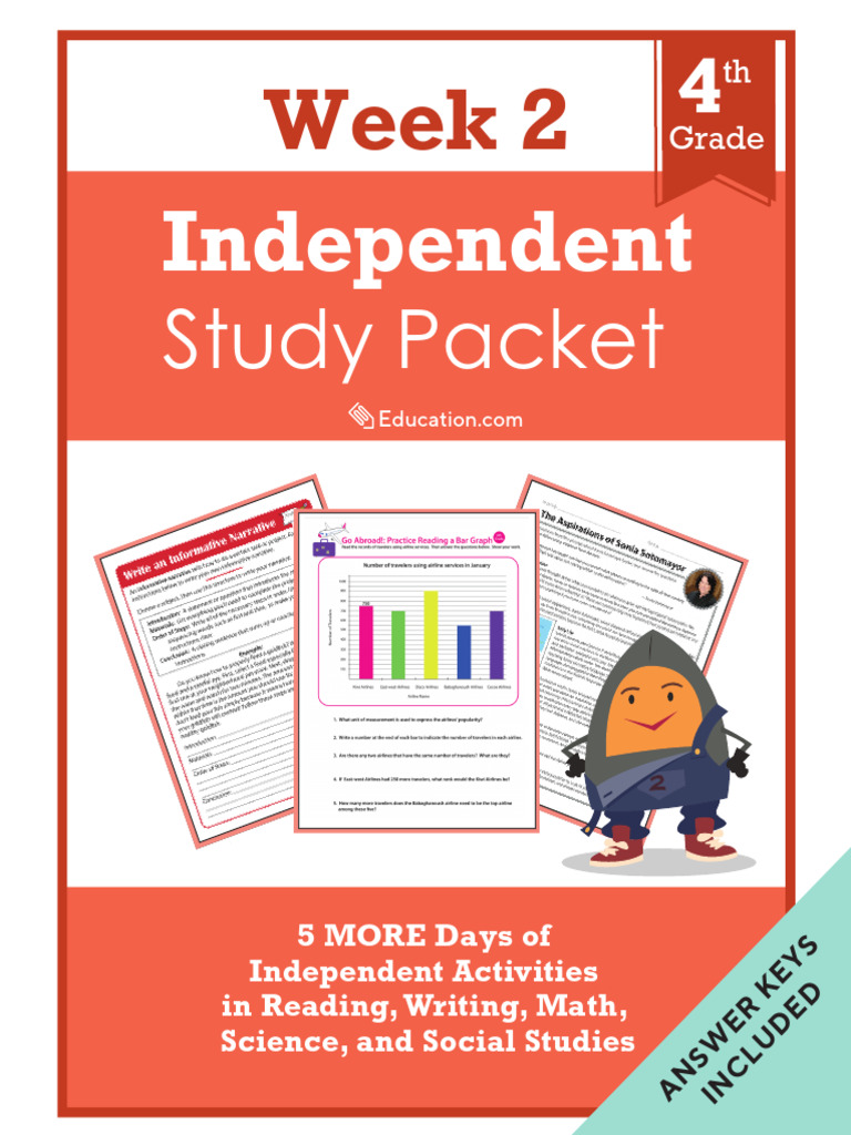 Independent Study Packet 4th Grade Week 2 | PDF | Sonia Sotomayor ...