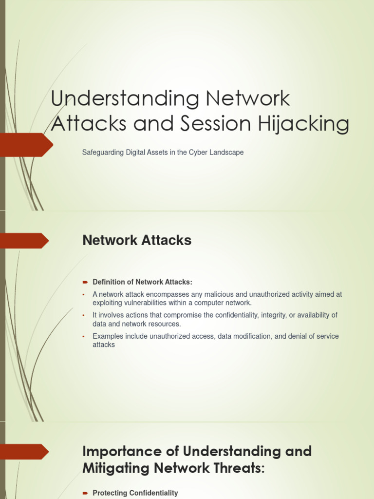 Understanding Network Attacks and Session Hijacking | Download Free PDF | Security | Computer ...