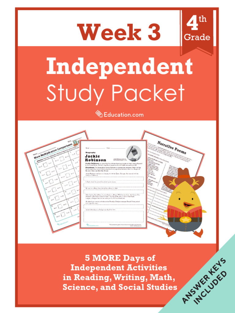 Independent Study Packet 4th Grade Week 3 | PDF | Quotation Mark ...