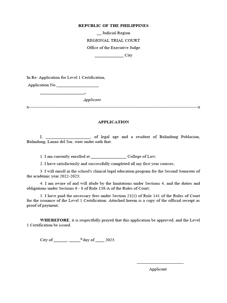 Clinical Legal Ed Certificate Form | PDF | Judiciaries | Public Law