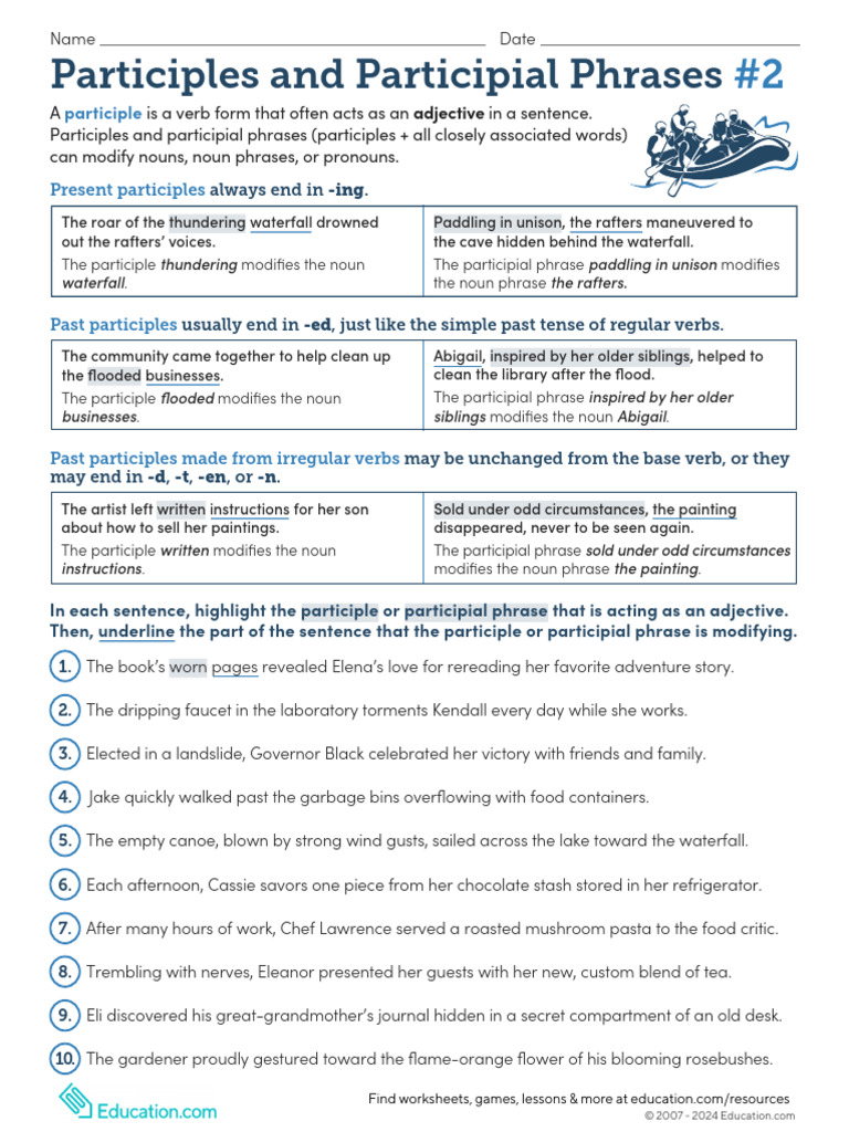 Participles and Participial Phrases 2 | PDF | Verb | Syntax