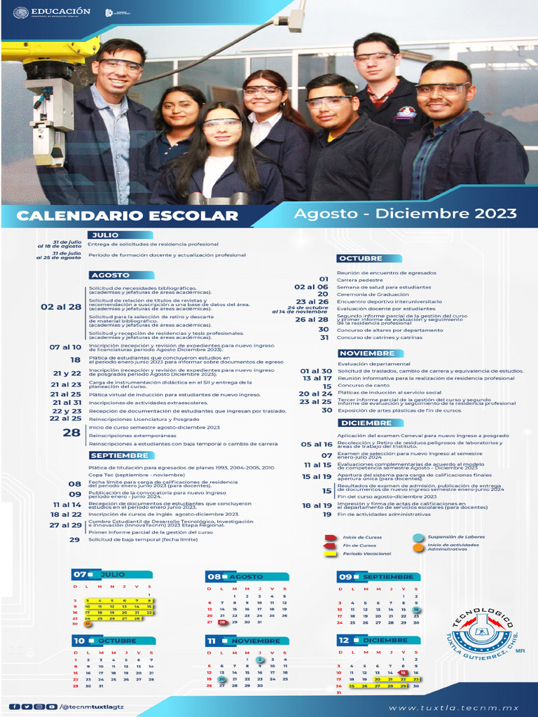 Calendario ITTG AgDic23-EnJun24 | PDF
