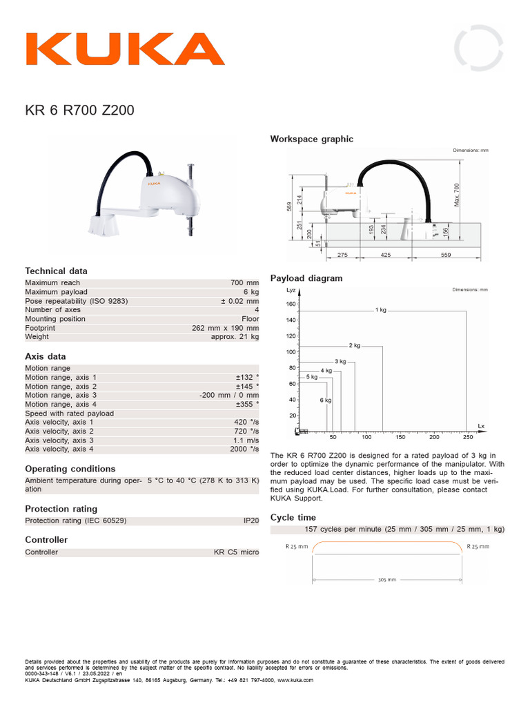 KR 6 R700 Z200: Workspace Graphic | PDF