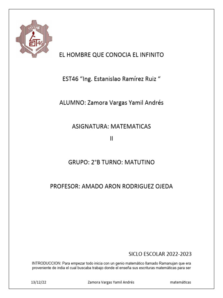 Ramanujan: El genio matemático indio | PDF | Matemáticas