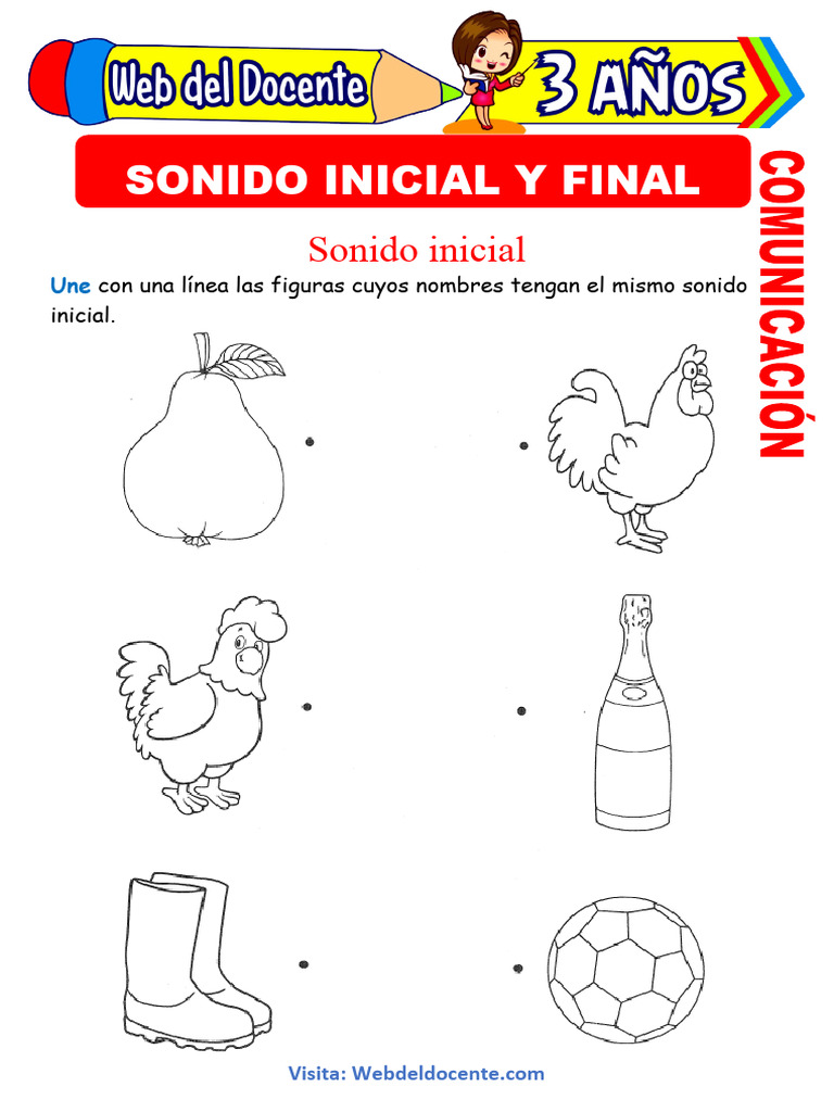 Sonido Inicial y Final para Niños de 3 Años | PDF