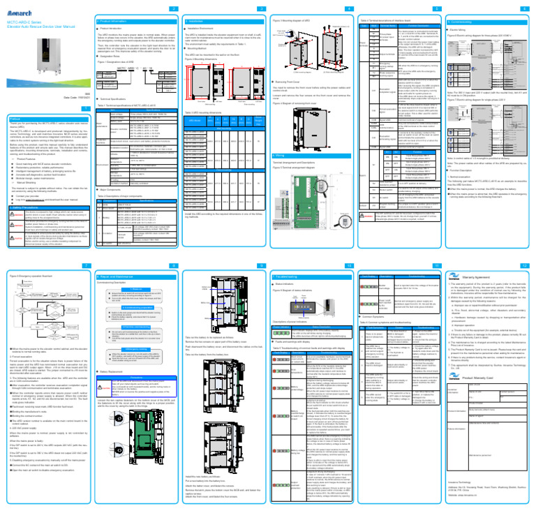 MCTC-ARD-C Elevator Rescue Guide | PDF | Elevator | Mains Electricity