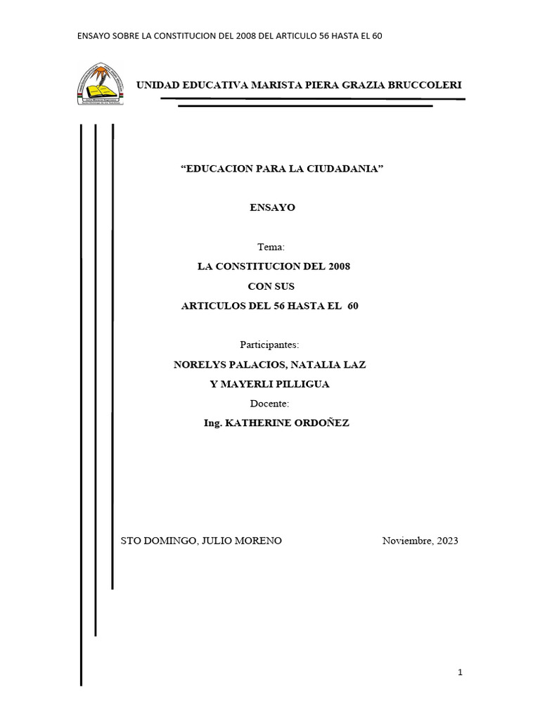 Ensayo de Ciudadania | Descargar gratis PDF | Debido al proceso | Constitución