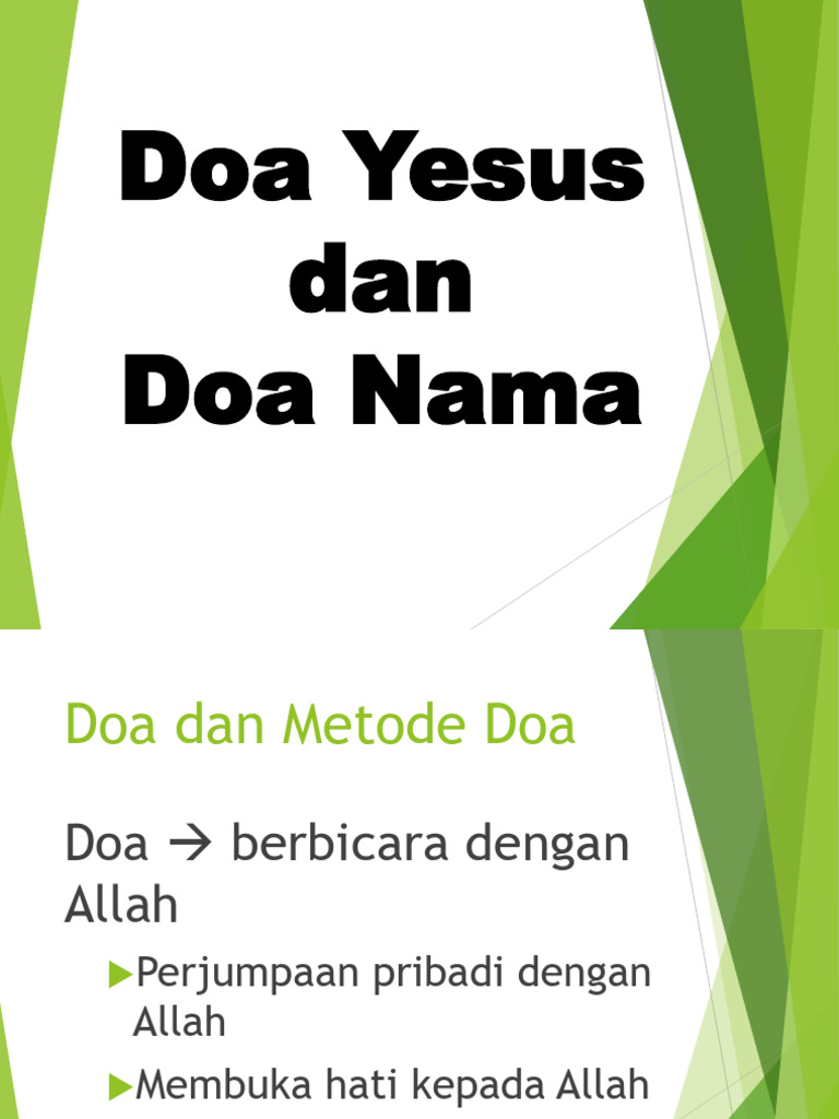 Doa Yesus Dan Doa Nama | PDF